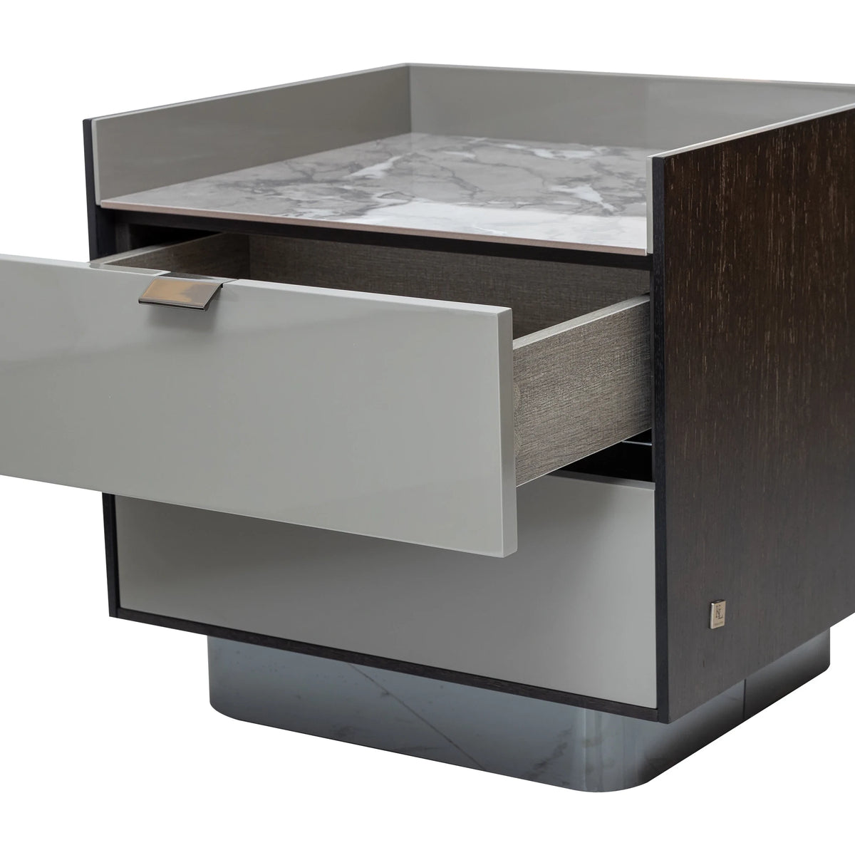 Gerardo Bedside Table Grey – Koala Living